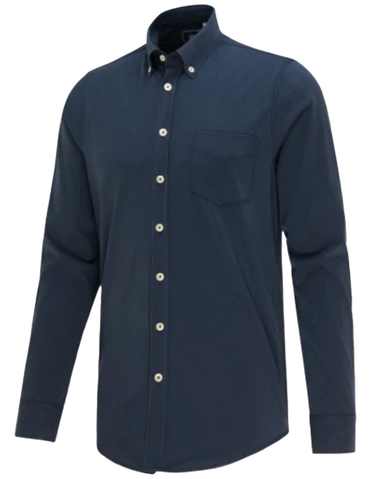 Navy Button Down Collar Shirt